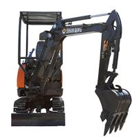 China CARTER 1800kg Hydraulic Mini Excavator / SD18U Digger Construction Equipment Excavator for sale