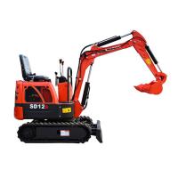 China New Design 1t 1.2t Mini Crawler Excavator , Small Excavator Dipper Arm for sale