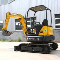 China SD35U Hydraulic Crawler Excavator / Yellow Diesel Engine Mini Diggers for sale