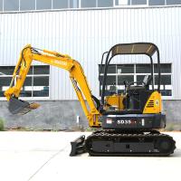 China SD35U Hydraulic Crawler Excavator / Yellow Diesel Engine Mini Diggers for sale
