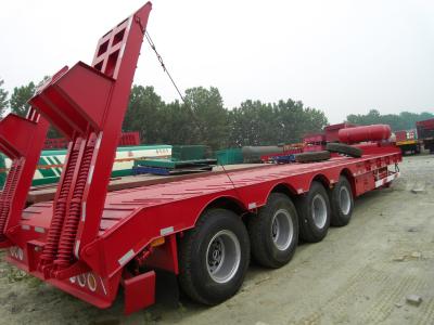 China Double Containers  CIVL Semi Trailer Trucks Low Bed Semi Trailer 2 AXLES for sale