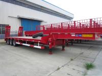 China Double Containers  CIVL Semi Trailer Trucks Low Bed Semi Trailer 2 AXLES for sale