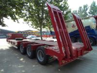 China Double Containers  CIVL Semi Trailer Trucks Low Bed Semi Trailer 2 AXLES for sale