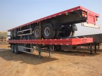China 40 Feet Container Carrying Semi Trailer Trucks / Flatbed Container Semi Trailer 3 Axles for sale