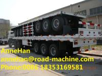 China 3 Axle 40 Feet Flatbed Skeletal Semi Trailer Trucks 12 Pcs Container Twist,container semi trailer for sale