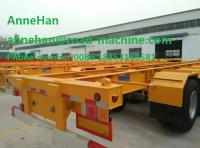 China 3 Axle 40 Feet Flatbed Skeletal Semi Trailer Trucks 12 Pcs Container Twist,container semi trailer for sale