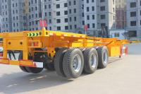 China 3 Axle 40 Feet Flatbed Skeletal Semi Trailer Trucks 12 Pcs Container Twist,container semi trailer for sale