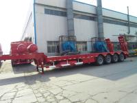 China Lowbed semi Trailer With 4 Axles Famous Brand Parts High Strength for sale