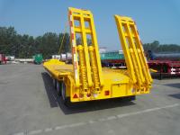 China Lowbed semi Trailer With 4 Axles Famous Brand Parts High Strength for sale