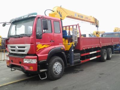 China Sinotruk Howo Xcmg 12 Tons Lorry Mounted Crane 6x4 Straight Arm 17m With Warranty for sale