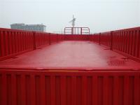 China 3 AXLES Semi Trailer Trucks High Column Black Cargo Truck Trailer Two Single for sale