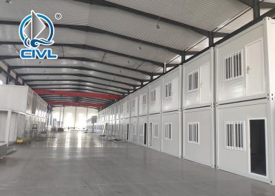 China Movable Folded Home Material Prefab Container Homes Worker Office Fiber Sandwich Panel for sale