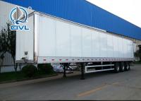 China Aluminum Dry Van Semi Trailer Trucks , Three Axle Van Trailer One Year Warranty for sale