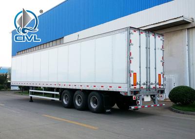 China Aluminum Dry Van Semi Trailer Trucks , Three Axle Van Trailer One Year Warranty for sale