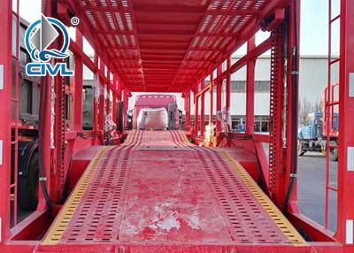 China 12 Cars Car Carrier Semi Trailer Trucks , Car Carrier Semitrailer Two Axle Semitrailer for sale