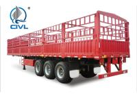 China Red Cargo Semi Trailer Trucks Semitrailer Series 13m Three Axle Cargo Semitrailer for sale