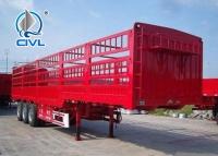 China Red Cargo Semi Trailer Trucks Semitrailer Series 13m Three Axle Cargo Semitrailer for sale
