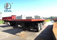 China 3 Axles New Loading Construction Machines Hydraulic Flatbed Semi Trailer 70 Tons 17m for sale