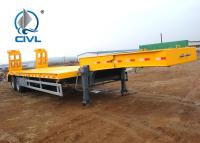 China Flat Bed Container Semi Trailer Trucks Loading 40 - 50 Ton Fuwa Axle Jost Support Leg for sale