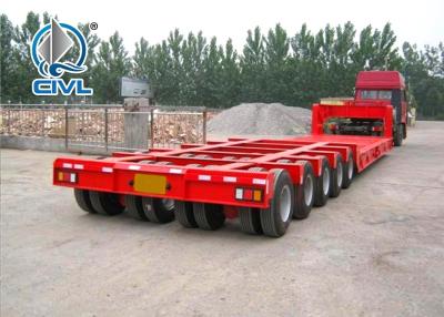 China Colored Low Bed Semi Trailer , Low Floors Semitrailer Transport Heavy Vehicles Semitrailer for sale