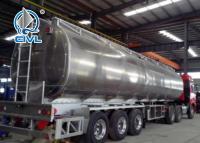 China 60CBM Oil Tanker Semi Trailer Trucks , Three Axle Fuel Tanker Aluminum Semi Trailer for sale