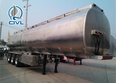 China 60CBM Oil Tanker Semi Trailer Trucks , Three Axle Fuel Tanker Aluminum Semi Trailer for sale
