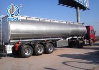 China 60CBM Oil Tanker Semi Trailer Trucks , Three Axle Fuel Tanker Aluminum Semi Trailer for sale