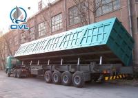 China Three Axle Side Dump Semitrailer / 60 - 80 Tons Dump Truck SINOTRUK Brand for sale