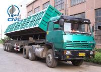 China Three Axle Side Dump Semitrailer / 60 - 80 Tons Dump Truck SINOTRUK Brand for sale