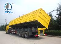 China Three Axle Side Dump Semitrailer / 60 - 80 Tons Dump Truck SINOTRUK Brand for sale