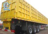 China Blue 50 Ton Low Bed Trailer Two Single , 2 Axles dumper Semi Trailer Truck for sale
