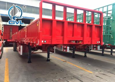 China Three Axle Sidewall Semi Trailer , Cargo Semitrailer Semi Truck Trailer for sale