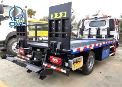 China 4x2 6TIRES EuroII 3-5tons Light Duty Wrecker Tow Truck For Broke Car Drag & Transfer With Cummims Engine for sale