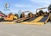 China White 5 ton Wrecker Tow Truck , Howo Obstacle Flatbed Tow Truck for sale