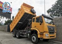 China 30t heavy Dump Truck 10 Wheel 336hp / 371hp tipper truck HOWO 6 x 4 Hyva Hydraulic Front lift  yellow color for sale