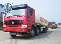 China SINOTRUK HOWO 8x4 38000L Oil Tanker Truck with 400L Fuel Tank , 380 Horsepower for sale