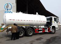 China 290HP 336HP Sewage Vacuum Truck 6 X 4 , SINOTRUCK HOWO White Truck for sale