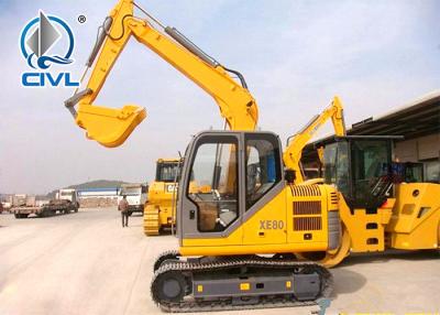China Hydraulic Crawler Excavator Bucket 0.34m³ / XE80 Excavator For Construction Operating Weight 7460kg for sale