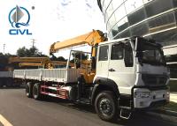 China 10 Tons Straight Boom Truck Mounted Crane White Colour 10+1 Tire for sale