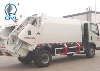 China White Sinotruck  Howo  4 x 2 8L 8-12m3 White Color Compacted Garbage truck for sale