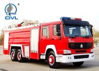 China Sinotruk Fire Fighting Vehicles 4600mm wheelbase Red Flame On Road 6X4 / 4X2 for sale