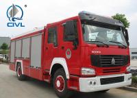 China 12m3 Fire Fighting Truck , Fire Engine Truck Red And White Color for sale