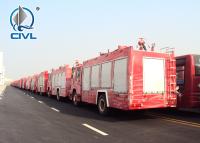China Sinotruk Fire Fighting Vehicles 4600mm wheelbase Red Flame On Road 6X4 / 4X2 for sale