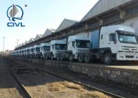 China 371hp EuroII Sinotruk Howo Tractor Truck LHD 10 Wheels Prime mover HW 79 High Roof Cab Two Berths 102 Km / H for sale