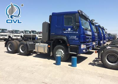 China 10 TiresTractor Truck SINOTRUK HOWO RHD 6X4 Euro2 380HP Heavy Duty Prime Mover Bule Color for sale