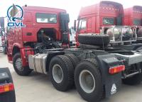 China SINOTRUK Howo 6X4 Prime Mover Truck 371HP Red Tractor Truck  Unloading Truck for sale