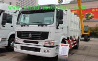 China White Sinotruck  Howo  4 x 2 8L 8-12m3 White Color Compacted Garbage truck for sale