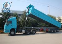China Sinotruk Cimc End Dump Semi Trailer Trucks Trailer With Front Lifting 50 Ton 3 Axle for sale