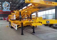China 40 Feets Double - Function Flatbed Trailer Tansporting Containers semi truck flatbed trailer for sale