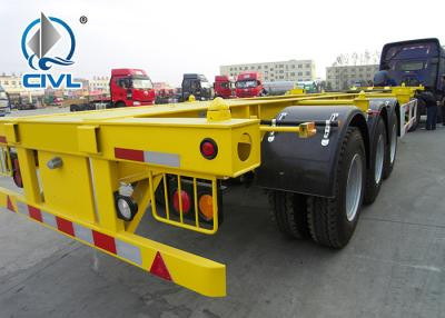 China 3 Axles 2 Legs Semi Trailer Trucks , Sinotruk Cimc 40ft Flatbed Truck for sale